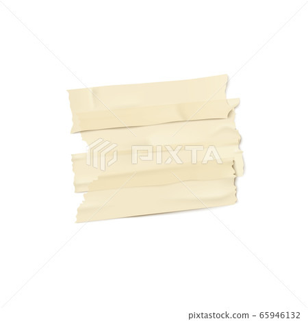 Four pieces of beige adhesive tape pasted on... - Stock Illustration ...