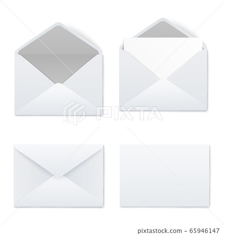 Mockups set of white opened and closed blank... - Stock Illustration ...