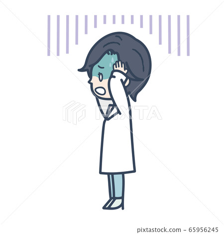 Illustration of a female doctor in shock pose - Stock Illustration ...