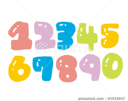 Pop and colorful number B - Stock Illustration [65958847] - PIXTA