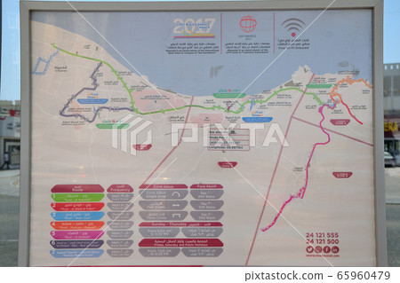 Muscat bus route map - Stock Photo [65960479] - PIXTA