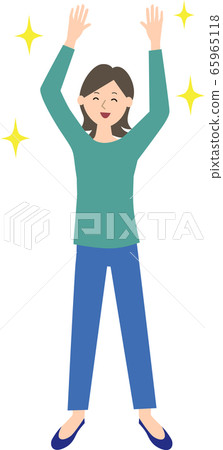 Delighted female vector - Stock Illustration [65965118] - PIXTA