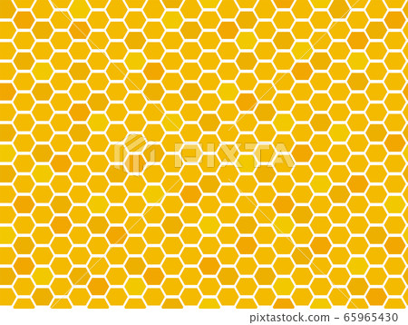 Honeycomb honey yellow and white seamless pattern - Stock Illustration ...