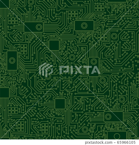 Computer board chip green pattern. Modern... - Stock Illustration ...