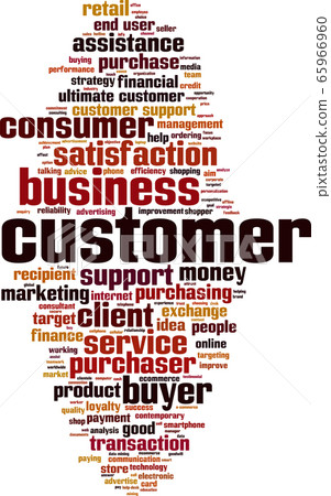 Customer word cloud - Stock Illustration [65966960] - PIXTA