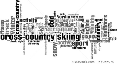 cross-country skiing word cloud-插圖素材 [65966970] - PIXTA圖庫