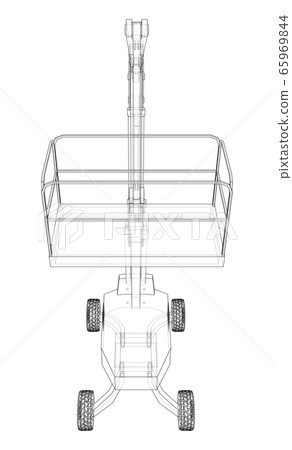 Aerial platform concept outline. Vector - Stock Illustration [65969844 ...