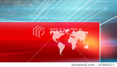 Modern studio space with world map concept series - Stock Illustration ...