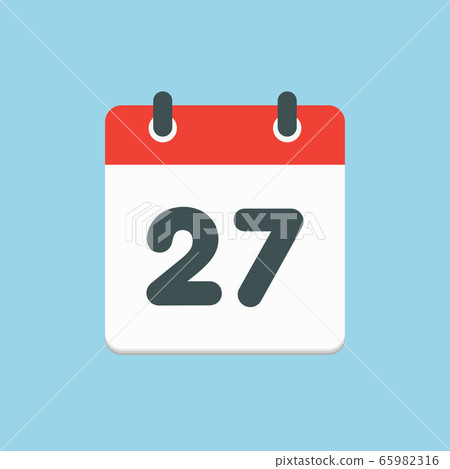Vector icon list calendar day, date number 27 - Stock Illustration ...