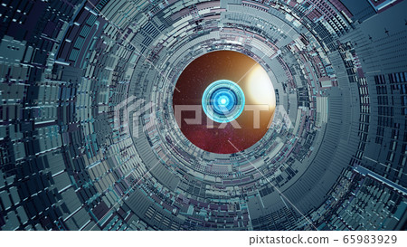 Command module separating from space station - Stock Illustration ...