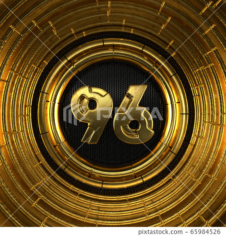 Gold number ninety-six years celebration - Stock Illustration [65984526 ...