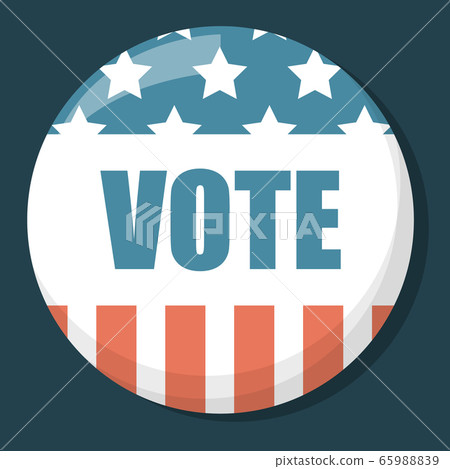 Election pin vector isolated. Vote for president - Stock Illustration ...