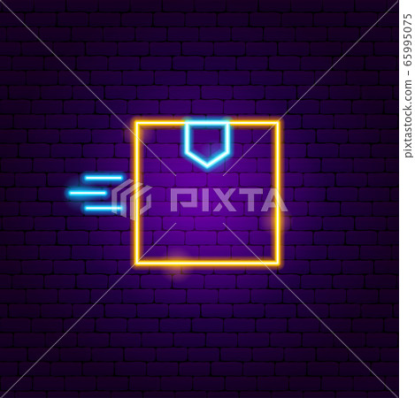 Fast Package Neon Sign - Stock Illustration [65995075] - PIXTA