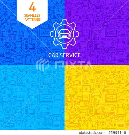 Line Car Service Patterns - Stock Illustration [65995146] - PIXTA