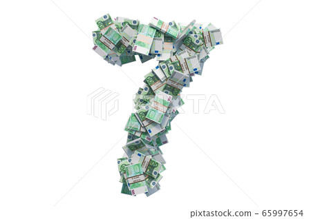 Number 7 from euro packs. 3D rendering - Stock Illustration [65997654 ...
