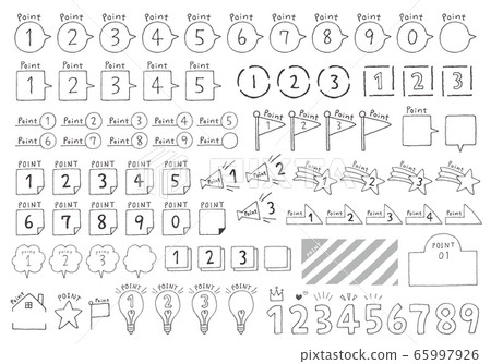 Number point icon hand drawn - Stock Illustration [65997926] - PIXTA