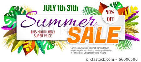 Summer hot sale poster with beautiful, bright-插圖素材 [66006596] - PIXTA圖庫