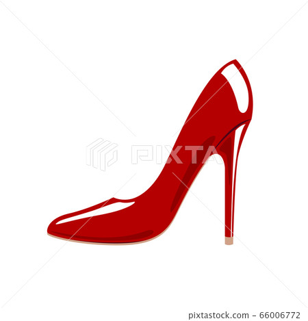 Red women shoes icon. Vector illustration with - Stock Illustration ...