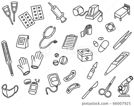 Line drawing, medical care, medical injector,... - Stock Illustration ...