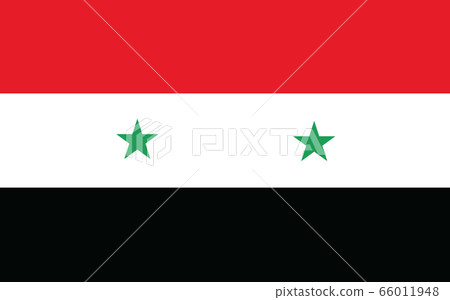 Syria flag vector graphic. Rectangle Syrian flag - Stock Illustration ...
