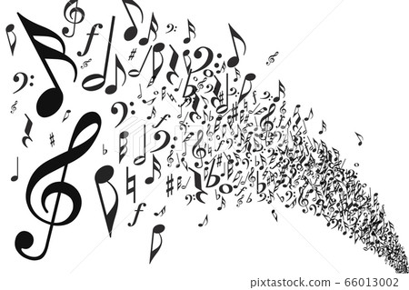 Mellow flow of music note score - Stock Illustration [66013002] - PIXTA