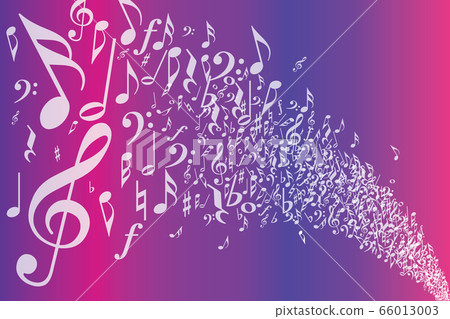 Mellow flow of music note score - Stock Illustration [66013003] - PIXTA