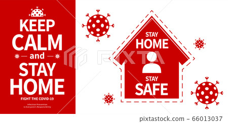 Keep calm and stay home - Stock Illustration [66013037] - PIXTA