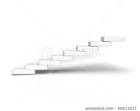 White abstract stairs 3D model on white wall... - Stock Illustration ...