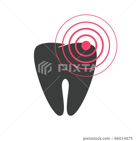 Tooth pain icon vector flat or toothache... - Stock Illustration ...