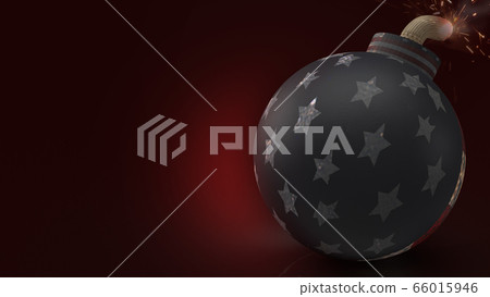 The Bomb America flag surface 3d rendering... - Stock Illustration ...