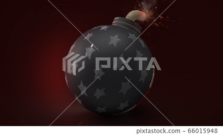 The Bomb America flag surface 3d rendering... - Stock Illustration ...