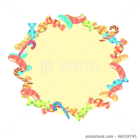 Colorful candy frame - Stock Illustration [66016745] - PIXTA