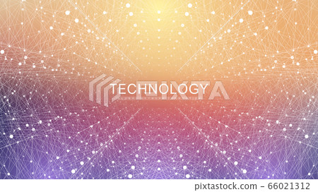 Abstract perspective background with connected... - Stock Illustration ...