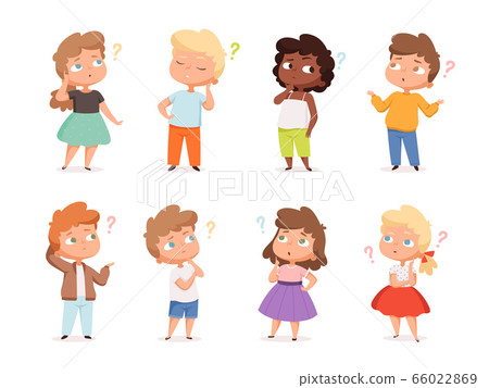 Question expression kids. Little genius high iq... - Stock Illustration ...