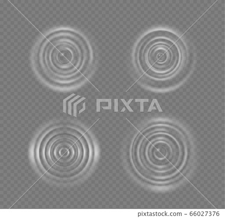 Realistic Detailed 3d Water Ripple Effects Set.... - Stock Illustration ...