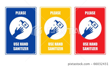 Set of stickers use hand sanitizer - Stock Illustration [66032431] - PIXTA