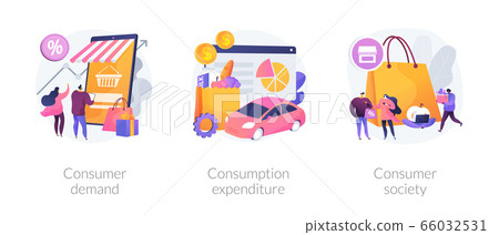 Consumer society abstract concept vector... - Stock Illustration ...