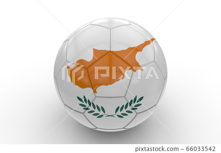 Soccer ball with Cyprus flag; 3d rendering - Stock Illustration ...