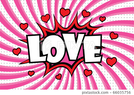 Comic Speech Bubble. Love cartoon explosion. - Stock Illustration ...