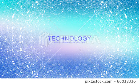 Abstract perspective background with connected... - Stock Illustration ...