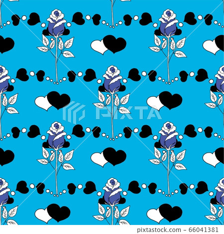 Valentines day seamless pattern roses and... - Stock Illustration ...