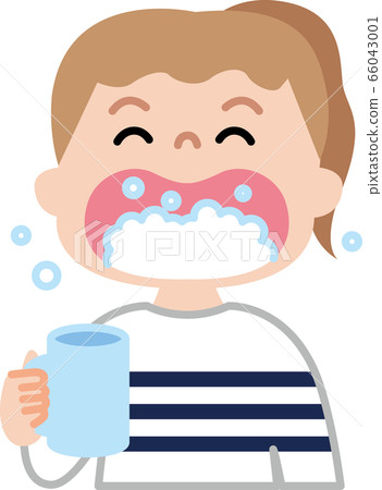 Child gargling - Stock Illustration [66043001] - PIXTA