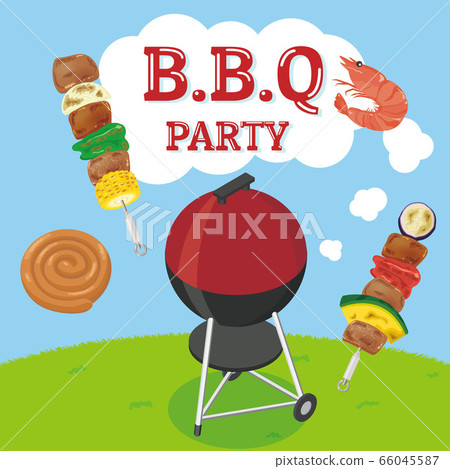 Cute barbecue image - Stock Illustration [66045587] - PIXTA
