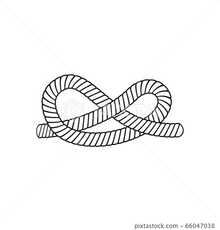 Eternity knot - cartoon rope tying into... - Stock Illustration ...