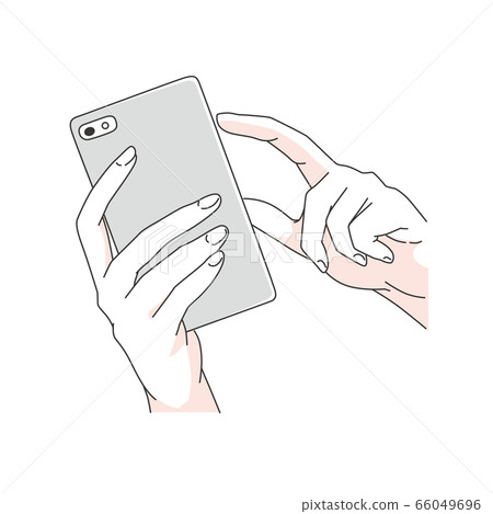 Hand to operate smartphone - Stock Illustration [66049696] - PIXTA