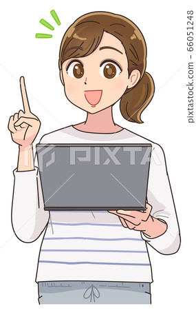At-home Remote Work Job Female Anime Manga... - Stock Illustration ...