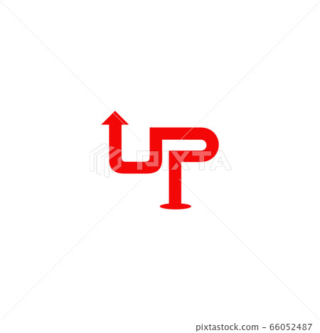 UP typeface lettering icon logo design vector - Stock Illustration ...