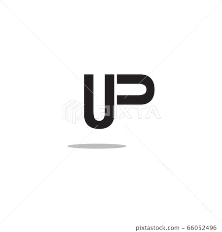 UP typeface lettering icon logo design vector - Stock Illustration ...