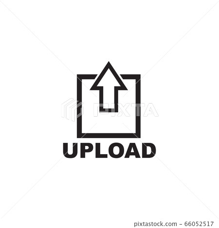 Upload icon logo design vector template - Stock Illustration [66052517 ...