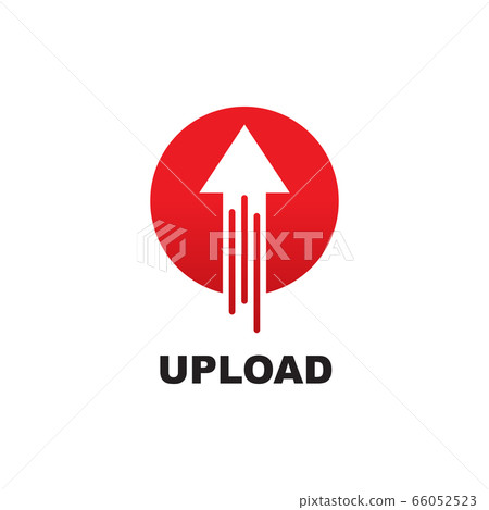 Upload icon logo design vector template - Stock Illustration [66052523 ...